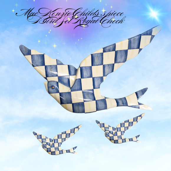 MacKenzie-Childs | Accents | Mackenzie Childs Blue Royal Check ...